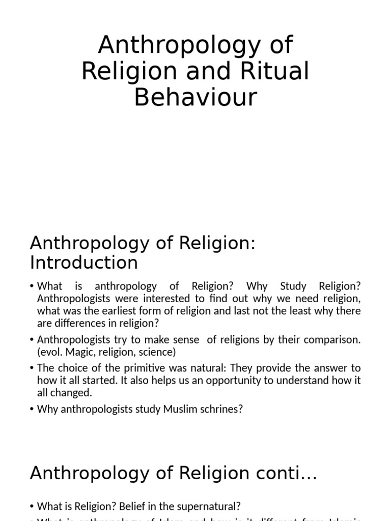 Religion and Ritual Behaviour | PDF | Rituals | Anthropology Of Religion