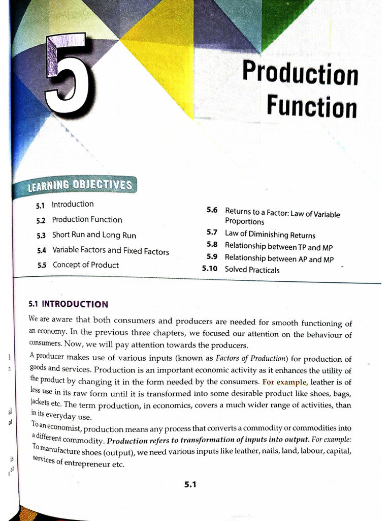 Production Function | PDF