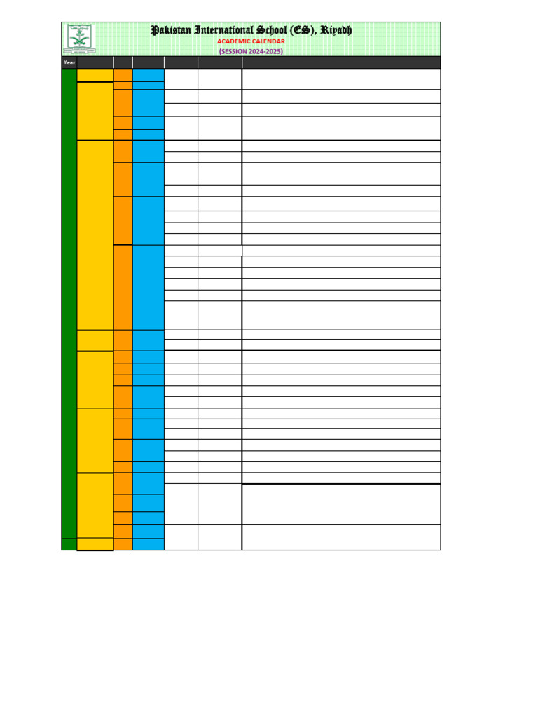 2024-2025 Academic Calendar Overview | PDF | Academic Term | Schools