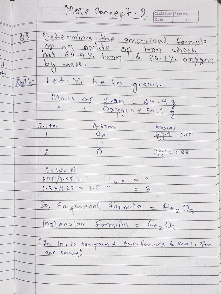 11th Chem Mole Concept | PDF | Chemical Substances | Homogeneous ...