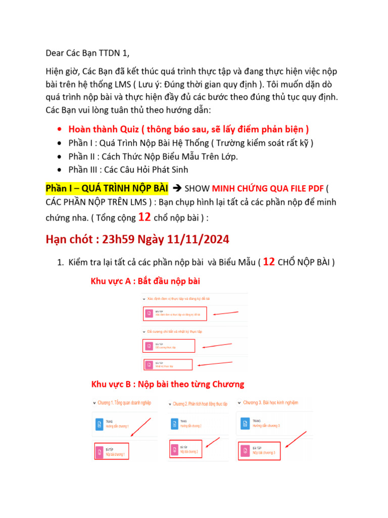 Thông Báo TTDN 1 | PDF