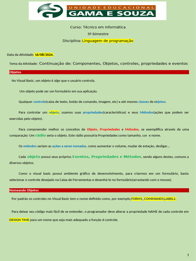 Linguagemdeprogramação 160824 | PDF | Basic | Linguagem de programação
