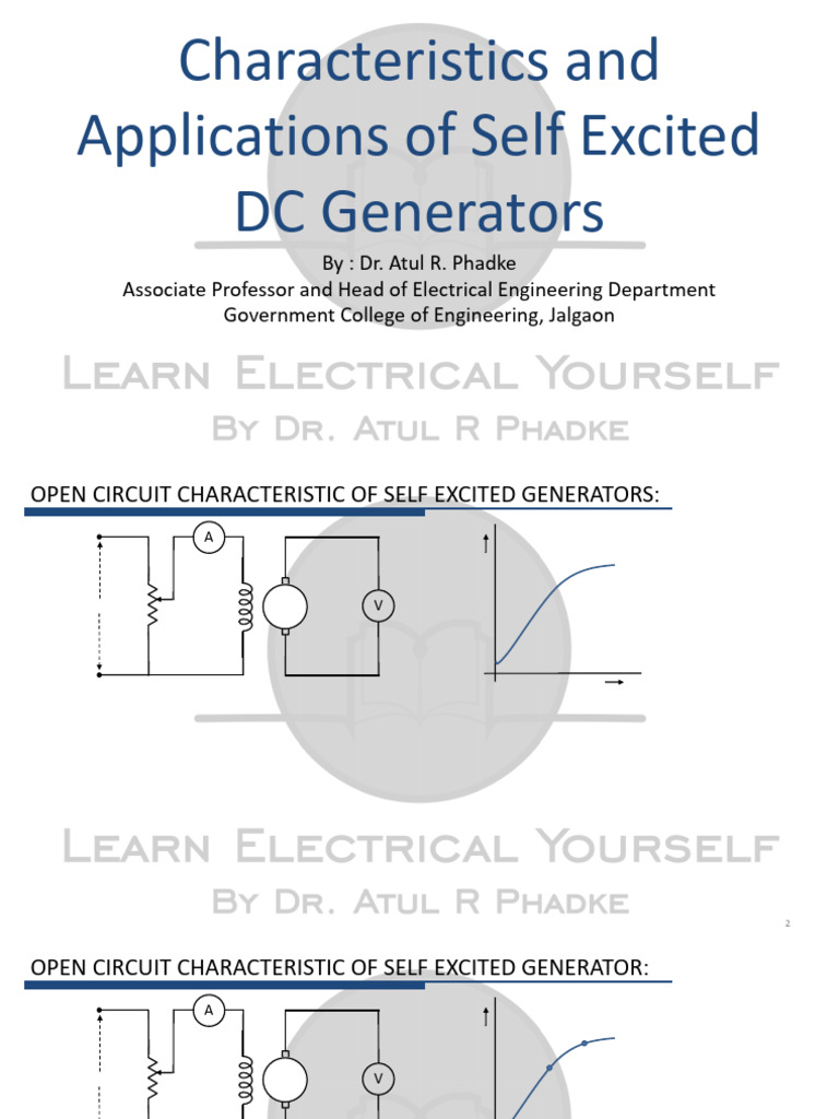 Self Excited DC Generators Guide | PDF | Electric Generator | Direct ...