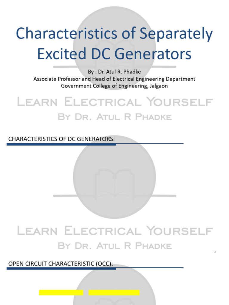 Characteristics of DC Generators | PDF | Electric Generator | Voltage