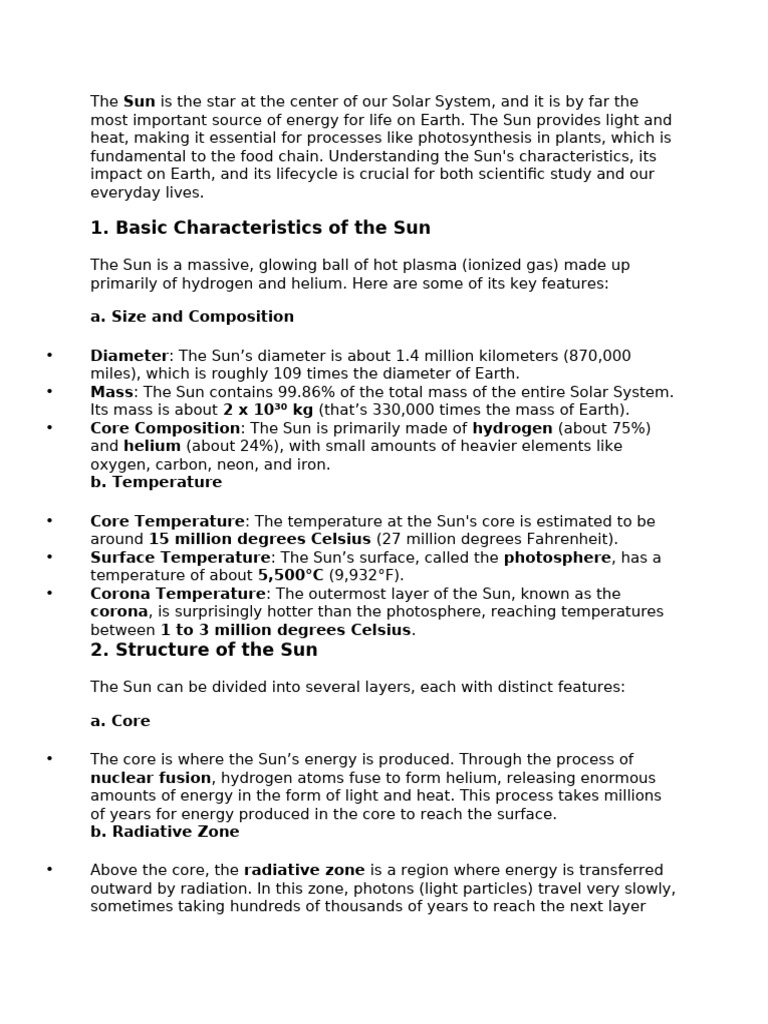 sun | PDF | Sun | Solar Wind