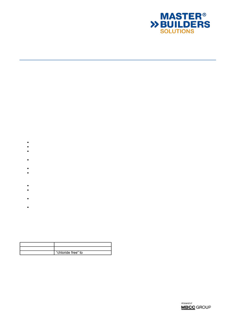 Masterrheobuild 850 Tds Kenya | PDF | Concrete | Materials