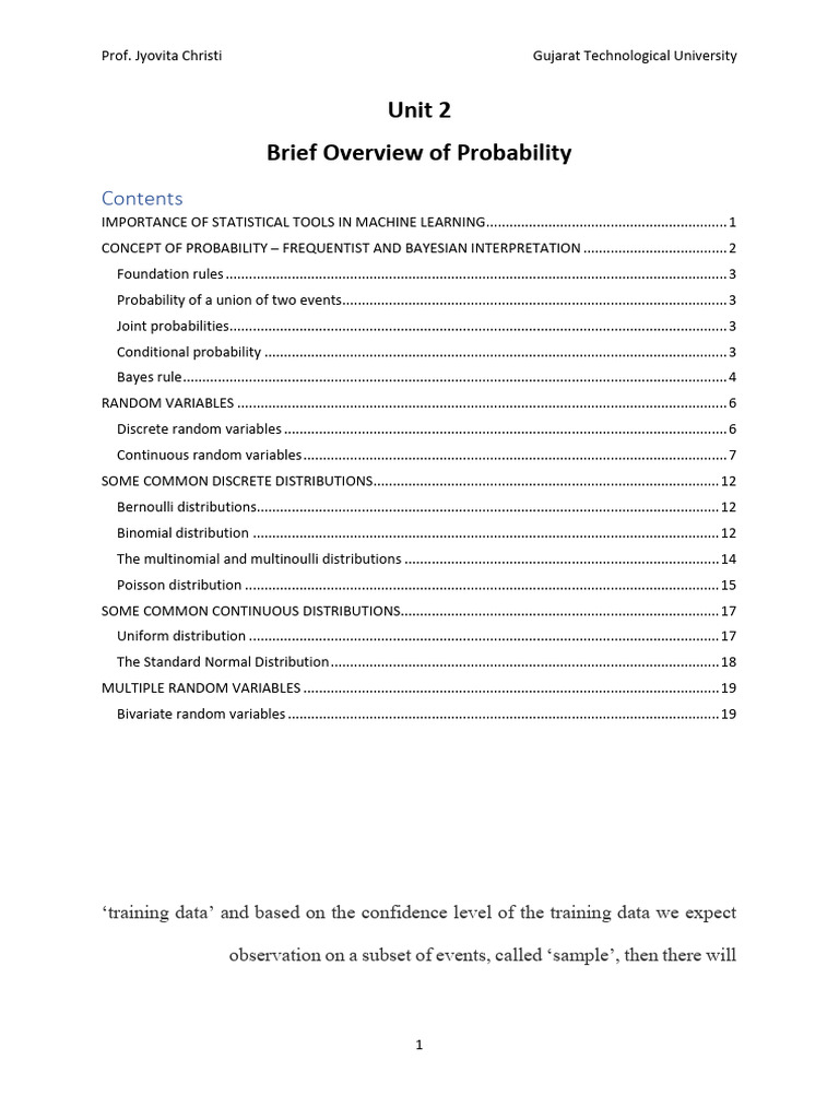 Unit 2 Overview of Probability | PDF | Probability Distribution | Normal Distribution