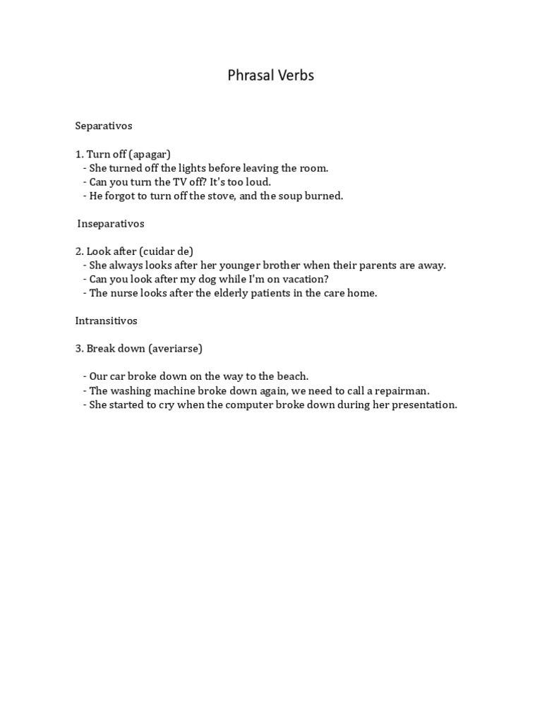 Sierra Bravo Alexis Leonardo - Phrasal Verbs | PDF