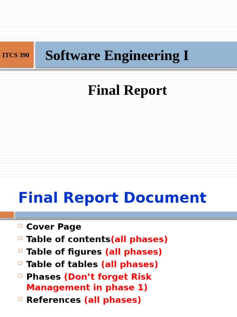 Software Engineering Final Report | PDF