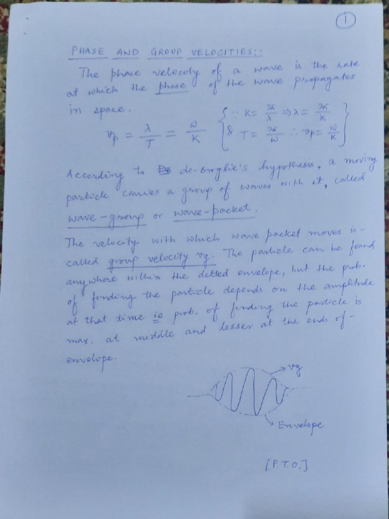 Phase and Group Velocities | PDF