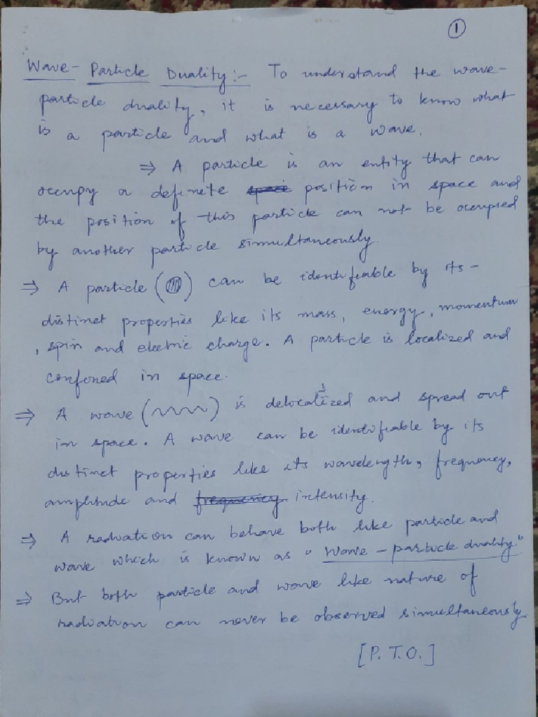 Wave-Particle Duality - De-Broglie Hypothesis | PDF