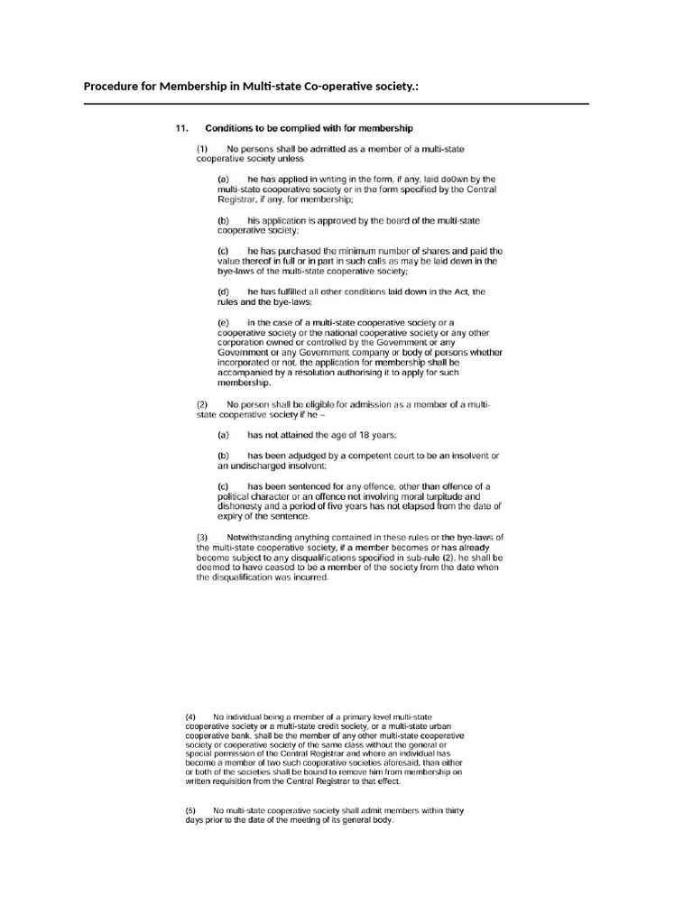 Membership Guidelines for Multi-State Co-ops | PDF | Political Law ...