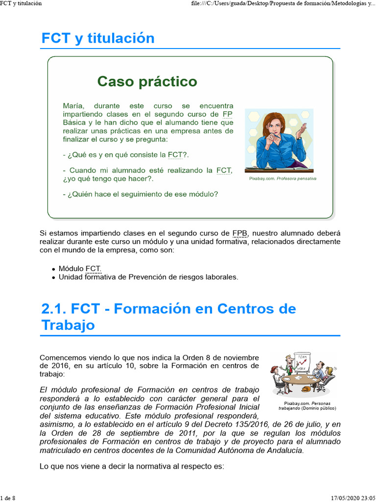 Modulo 2 - FCT y Titualcion | PDF | Maestros | Educación Secundaria
