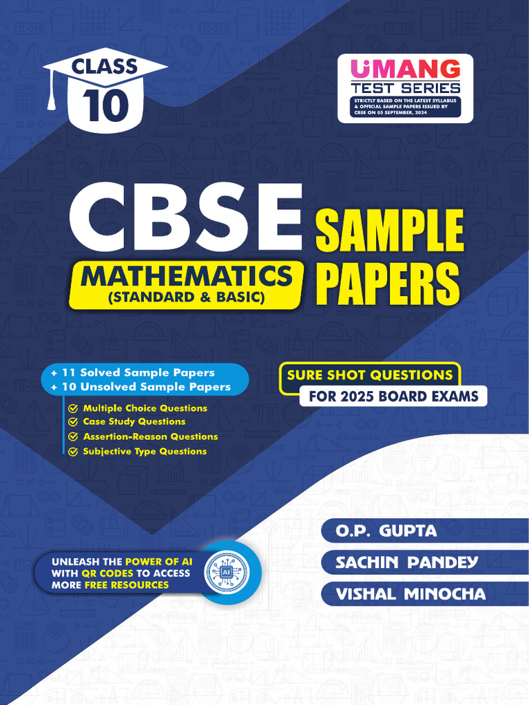 Maths Sample Paper For X (UTS-20 by O.P. GUPTA) | PDF | Circle ...