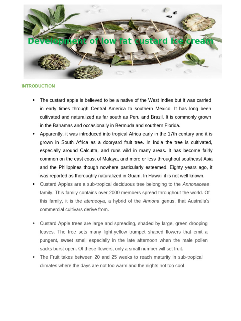 Custard Apple Ice Cream | PDF | Anemia | Cancer