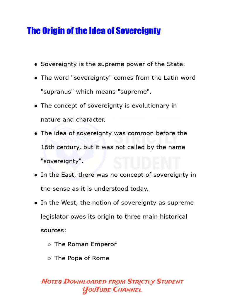 Sovereignty Political Science | PDF | Sovereignty | Political Science