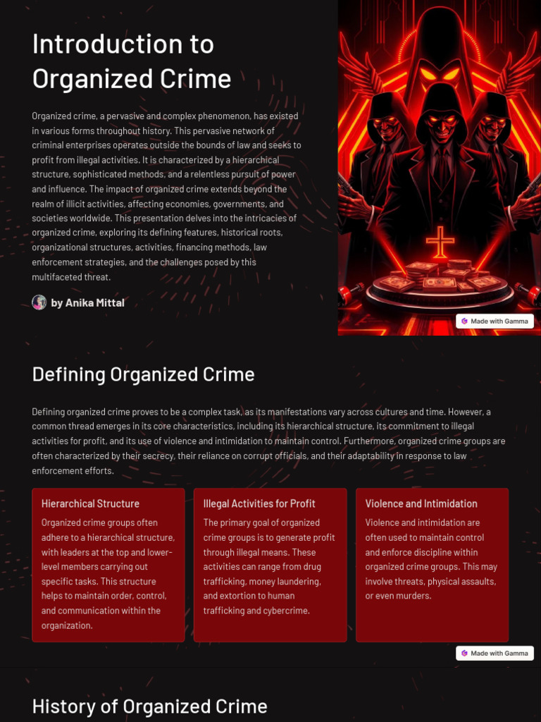 Introduction to Organized Crime | PDF | Organized Crime | Money Laundering
