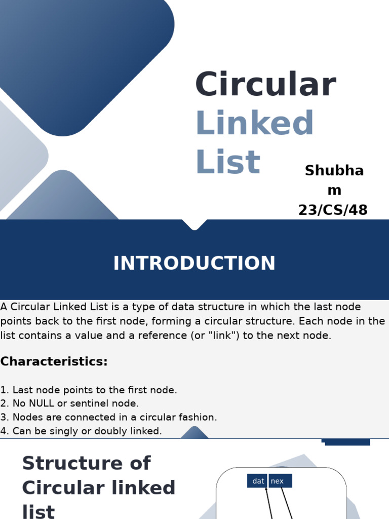 Circular Linked List Rollno 48 | PDF | Computer Data | Computer Programming