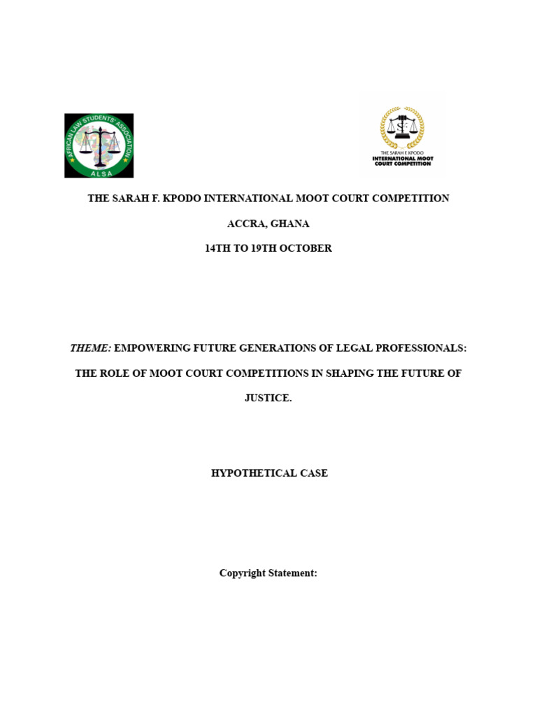 Sarah F. Kpodo Moot Court Overview | PDF | Mootness | International Law