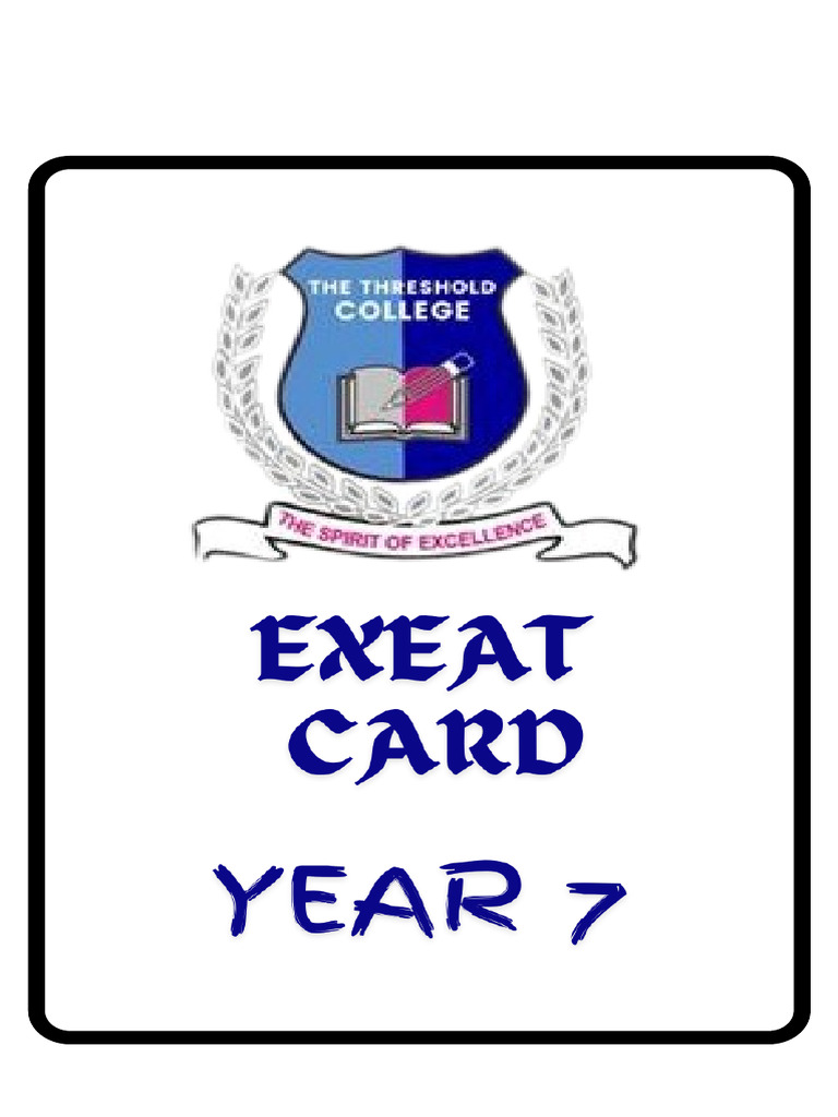 Exeat Card | PDF