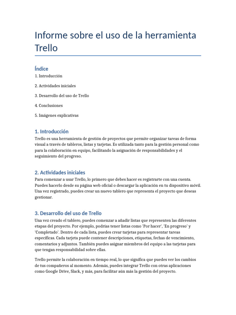 Guía completa para usar Trello | PDF