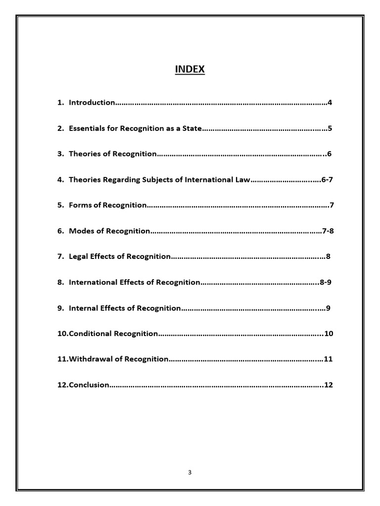 Understanding State Recognition in International Law | PDF ...