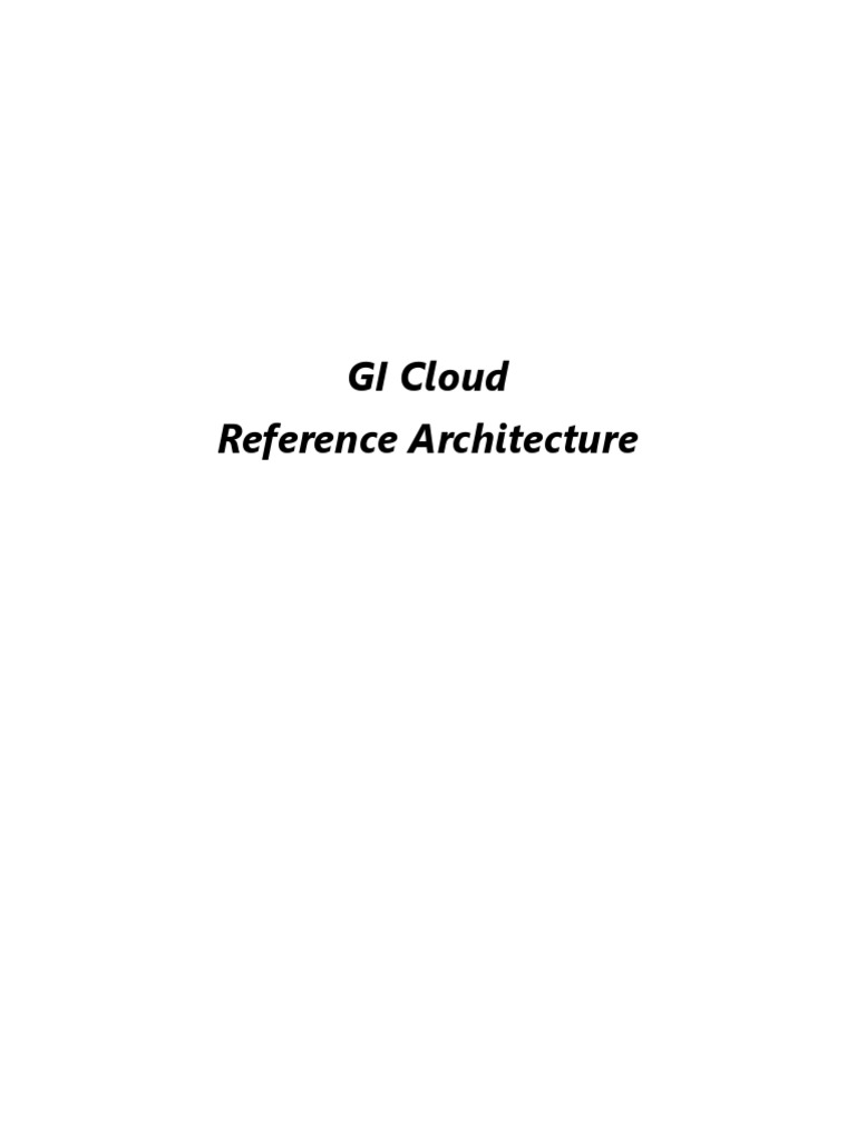 GI - Cloud Reference Architecture - 06112020 | PDF | Cloud Computing | Security
