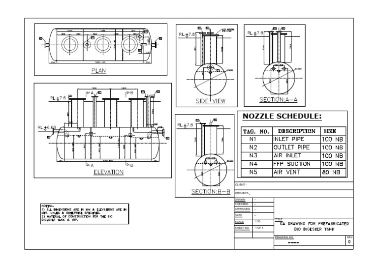 Ga Bio Digester Layout r0 | PDF