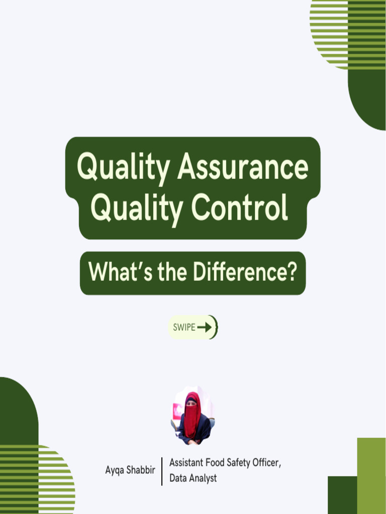 Quality Assurance and Quality Control | PDF | Quality Assurance | Food ...