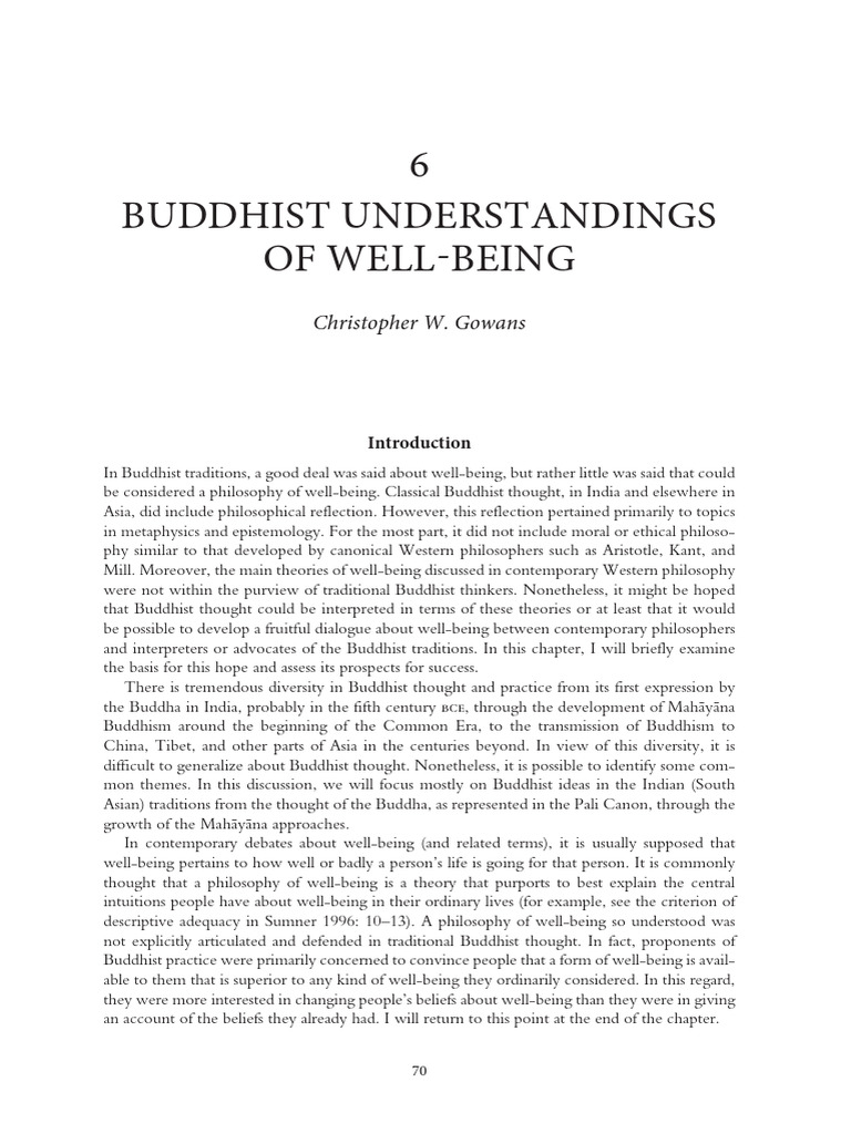 Buddhist Perspectives on Well-Being | PDF | Buddhist Philosophy | Well ...