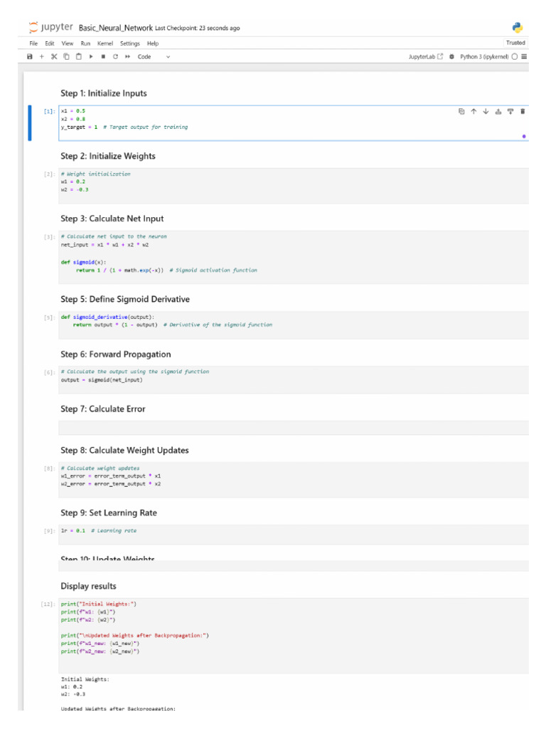 Basic Neural Network | PDF