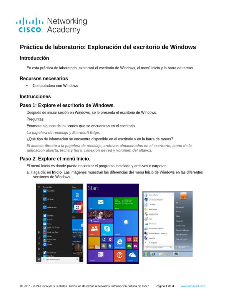 Mat20241563-CAP11-LAB1 Explore The Windows Desktop | PDF | Microsoft ...