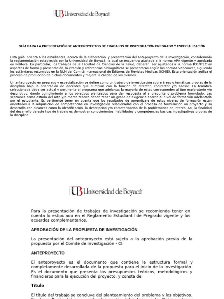 G-03-ESP - Guía para La Presentación de Anteproyectos de Trabajos de Investigación Pregrado y ...