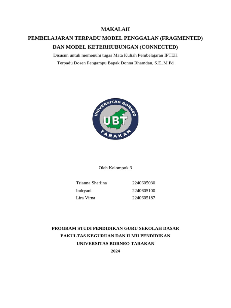 Pembelajaran Terpadu di PGSD | PDF | Karier & Perkembangan | Sains & Matematika