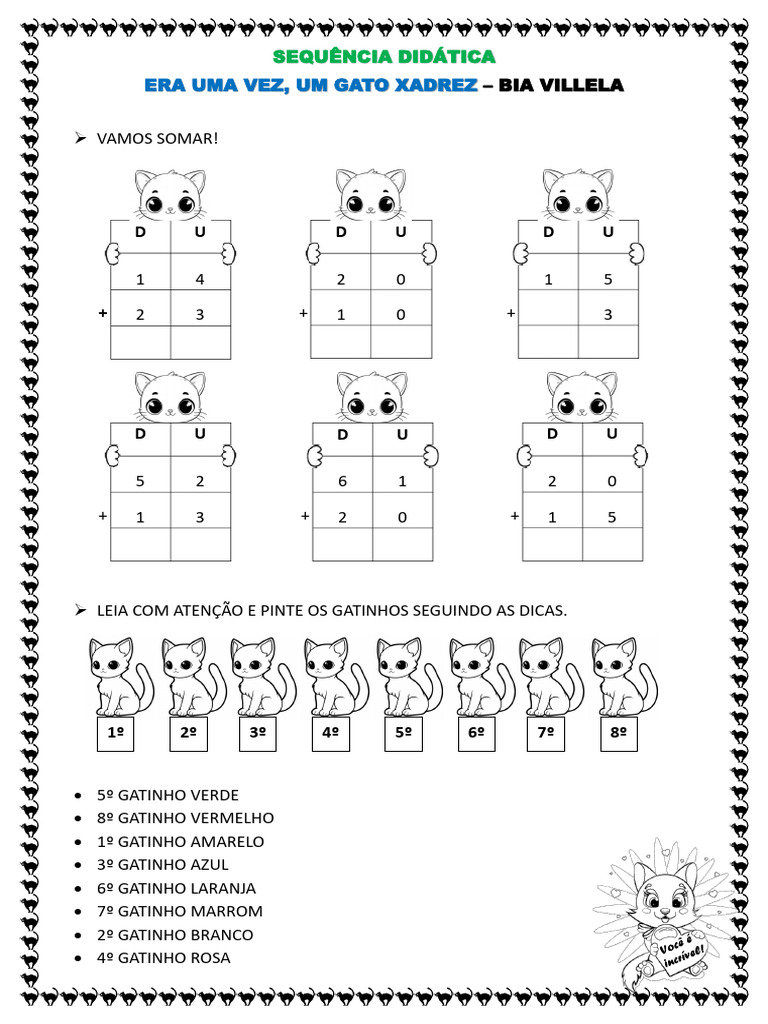 O Gato Xadrez Sequencia Didatica | PDF | Gatos