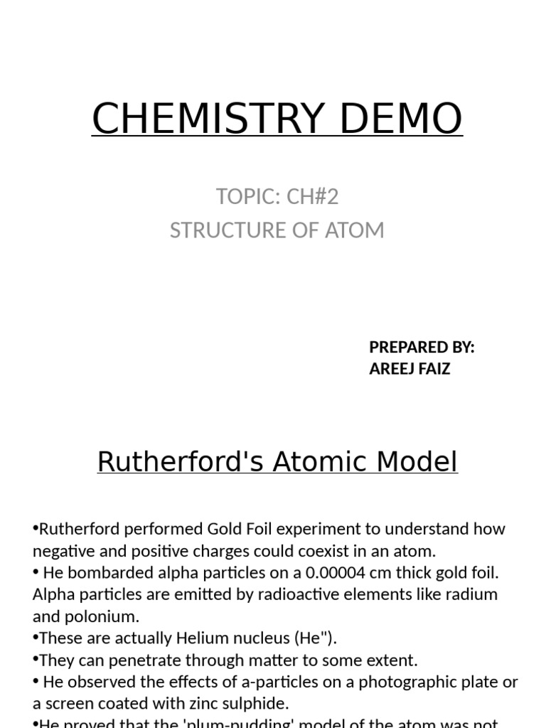 Chemistry Demo | PDF