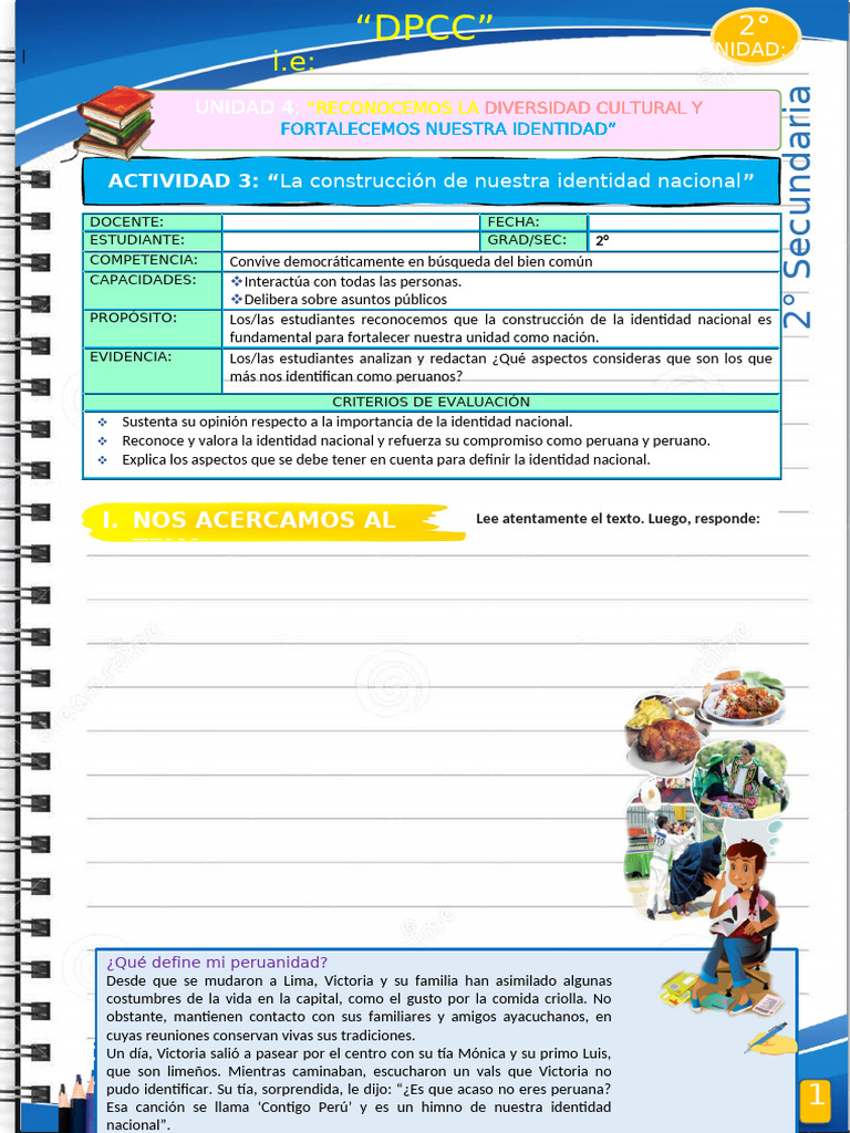 2° DPCC - Actv.03-Unid.4 2023 | PDF | Nación | Grupo social