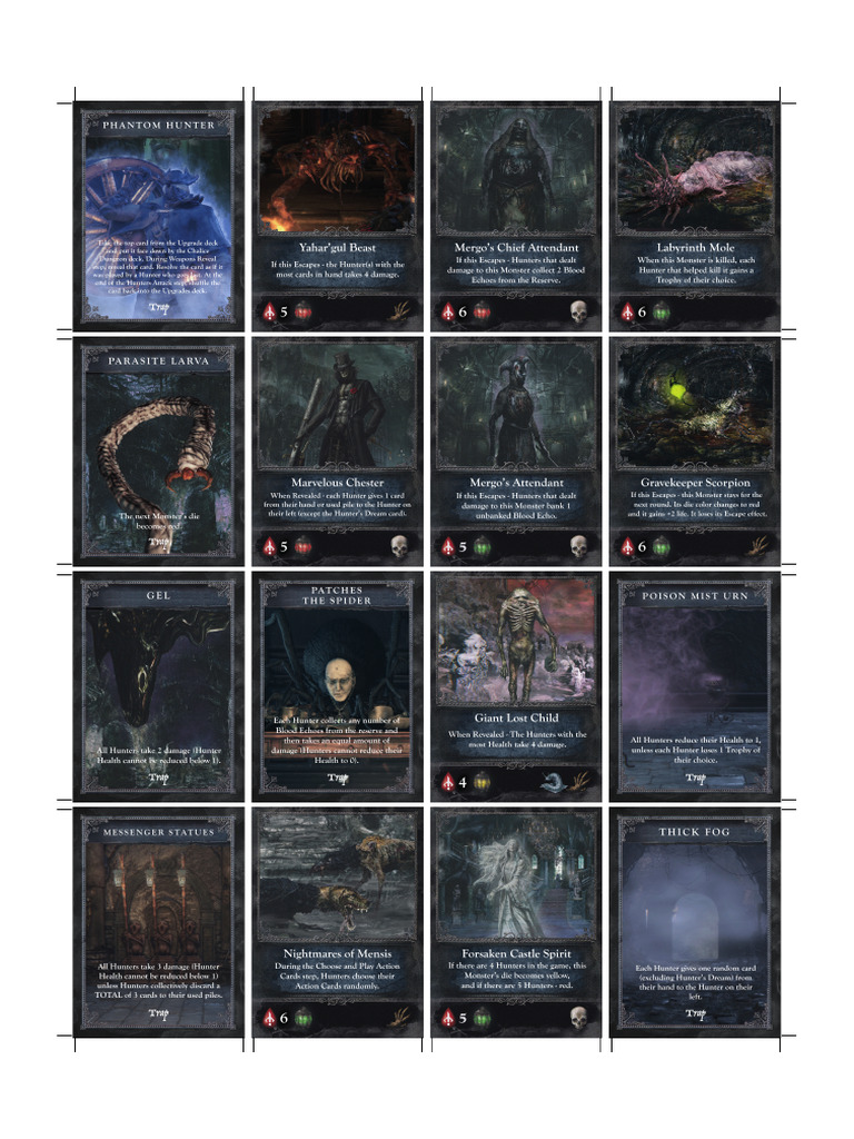 Monsters and Traps 63x89mm 1mm Bleed On SRA3 Sheets | PDF