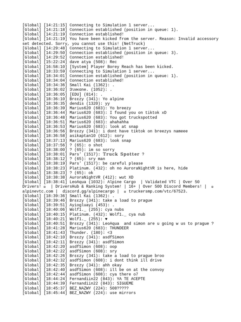Chat 2024 05 19 Log | PDF