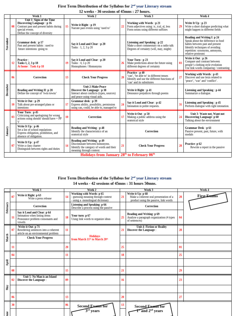 2nd Year Literary Stream | PDF | Word | Adjective