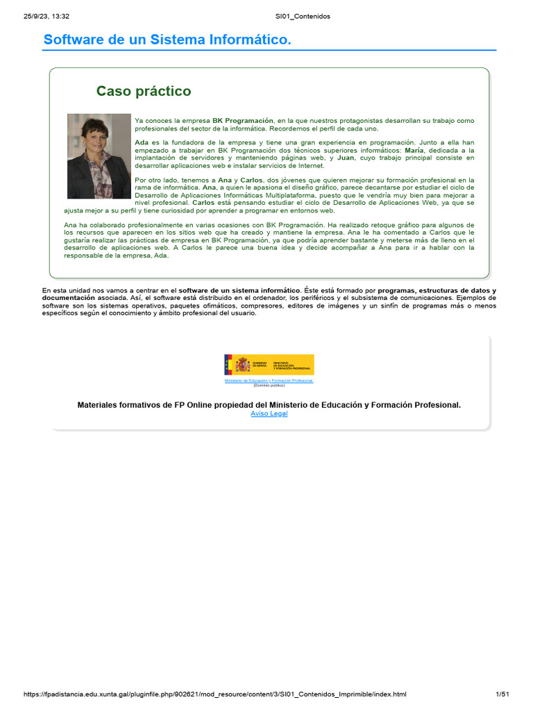 DAM - SI01 - Software de Un Sistema Informático | PDF | Software libre | Sistema operativo