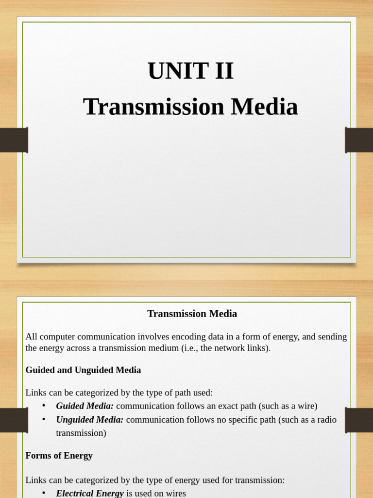 Guided vs Unguided Media in Networking | PDF | Transmission Medium ...