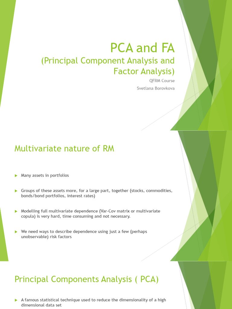 Qrm2024 Topic5 Pca Fa | PDF | Principal Component Analysis ...