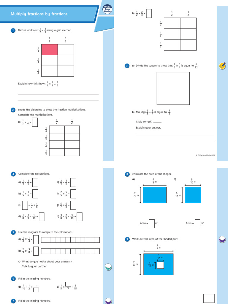 Fraction Multiplication Guide | PDF | Multiplication | Mathematics