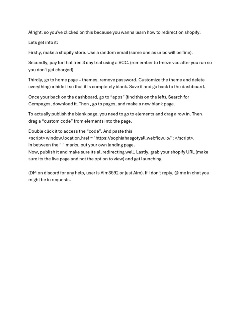 Shopify Redirect Guide | PDF | Computers