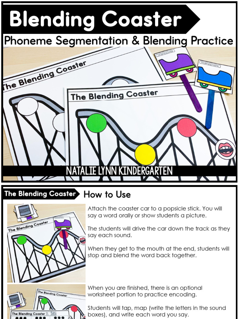 Blending Coaster: Phoneme Segmentation & Blending Practice | PDF