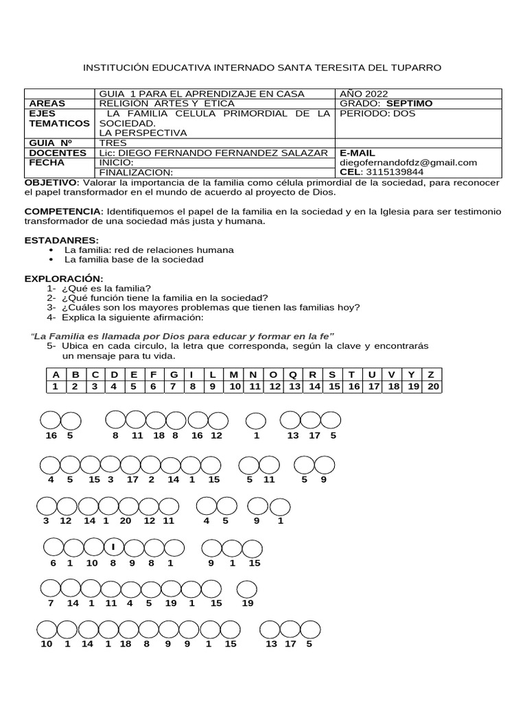Guia 3 Septimo | PDF | Perspectiva (Gráfica) | Amor