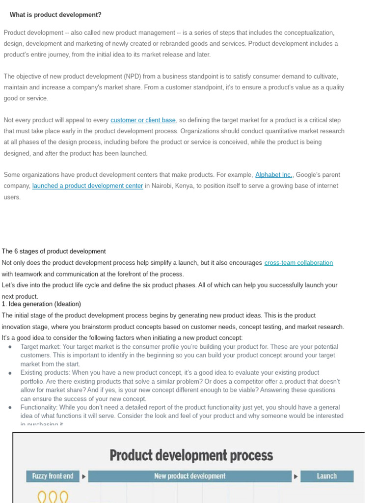 Product Development Essentials | PDF | Inventory | New Product Development