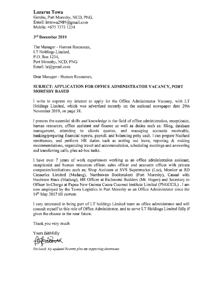 Sample Letter With Experiences - LT-1 | PDF