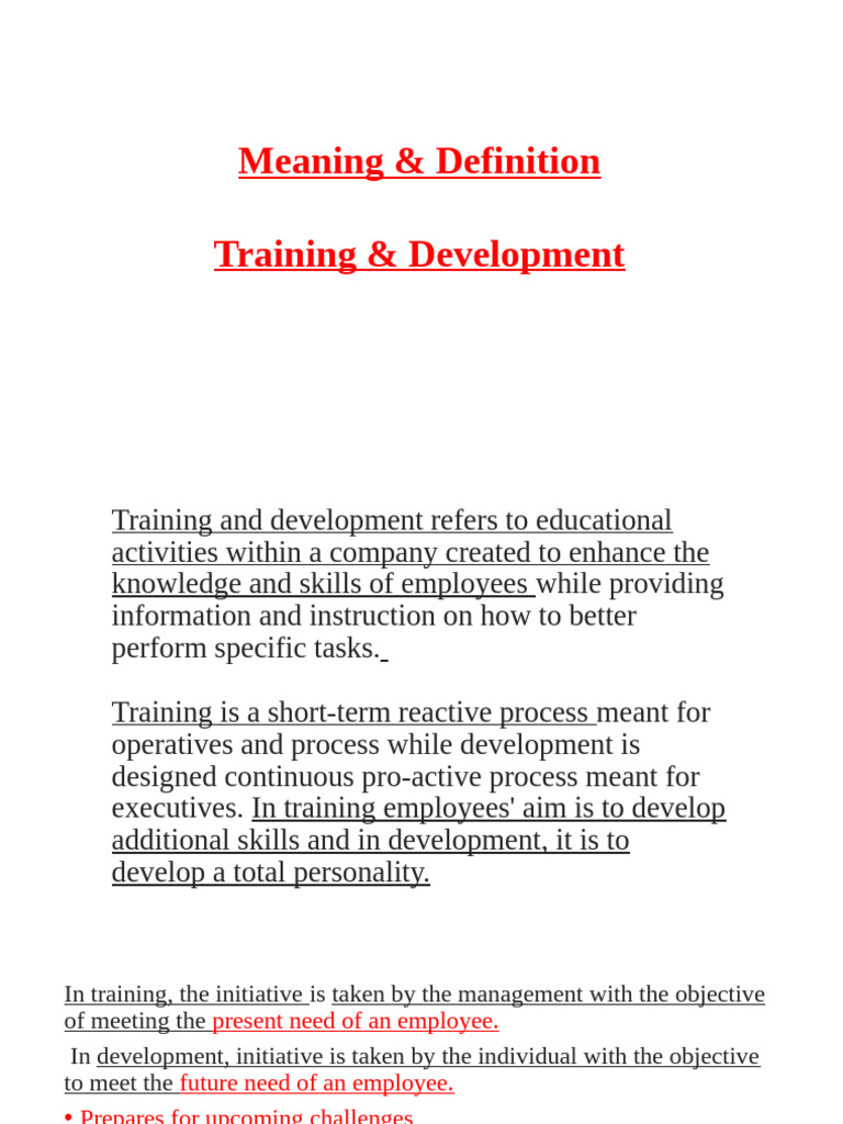 Training and Development | PDF | Employment | Organizational Behavior